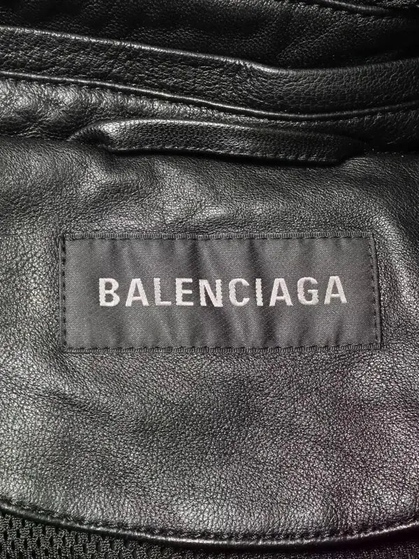 Balenciaga 2000s 3b Icon Leather Track Jacket