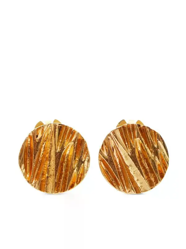 Saint Laurent 2000s Stud Clip-on Earrings - Gold