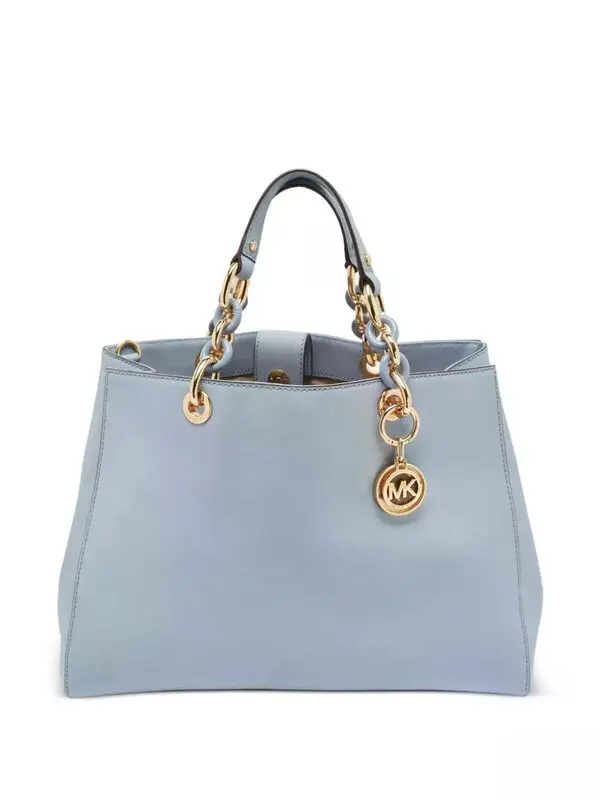 Michael Kors Cynthia Leather Tote Bag - Blue