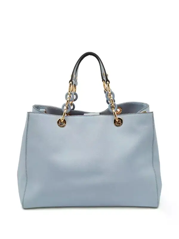 Michael Kors Cynthia Leather Tote Bag - Blue