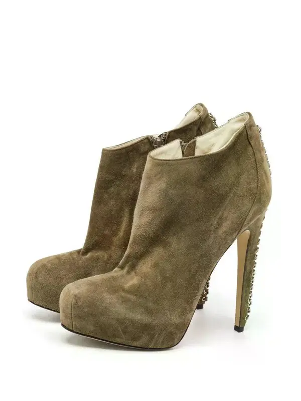 Brian Atwood 150mm Suede Chain Boots
