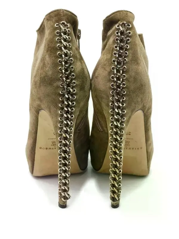 Brian Atwood 150mm Suede Chain Boots