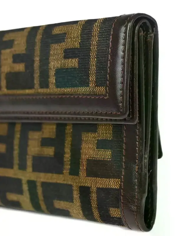 Fendi 1990-2000s Zucca Leather Wallet