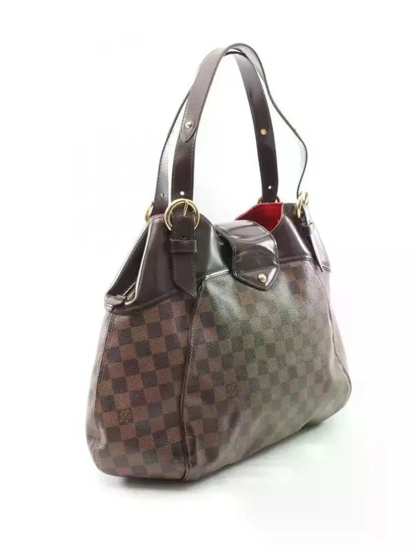 LOUIS VUITTON Damier-pattern Pleated Tote