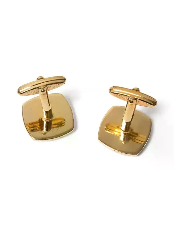 Dior 1990s Logo-engraved Cufflinks Set