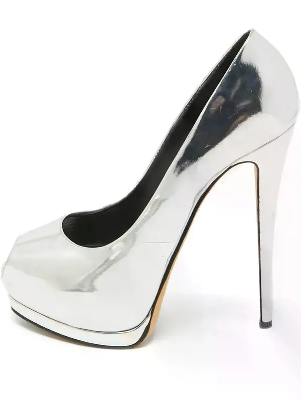 GIUSEPPE ZANOTTI 165mm Sharon Peep-toe Pumps - Grey