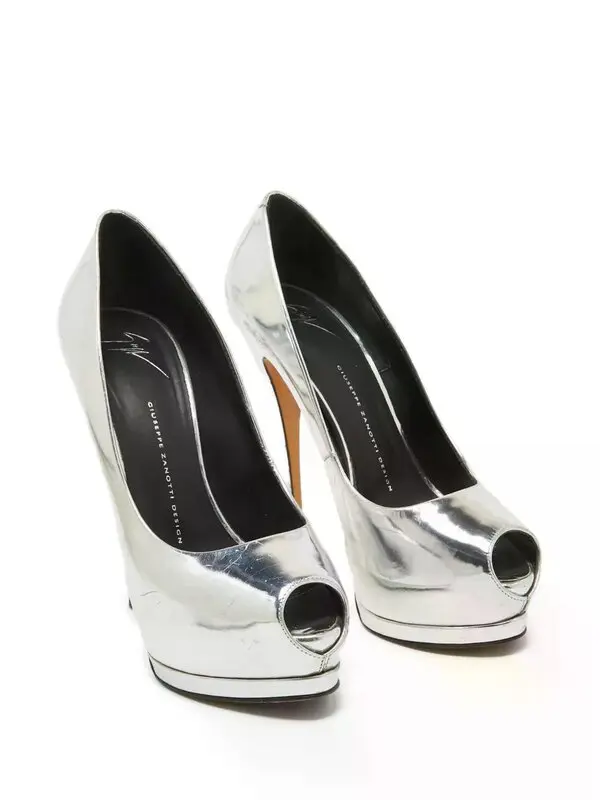 GIUSEPPE ZANOTTI 165mm Sharon Peep-toe Pumps - Grey