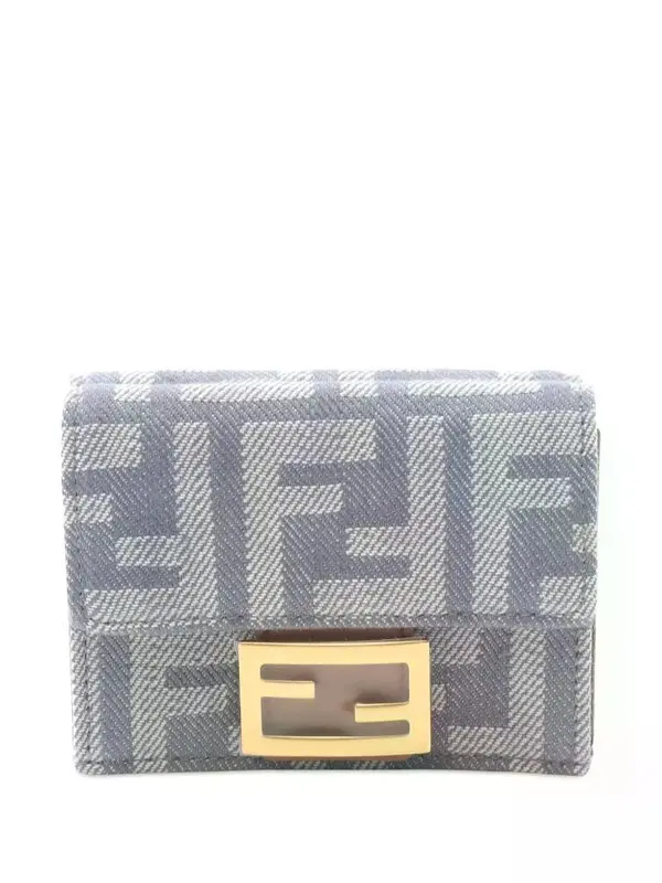 Fendi 2010-2025 Zucca Canvas Trifold Wallet Small Wallets - Grey