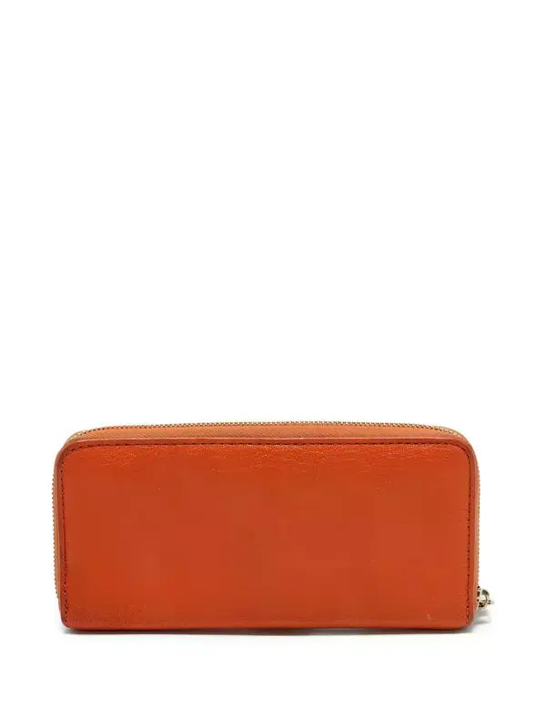 Michael Kors Leather Zip Wallet - Orange