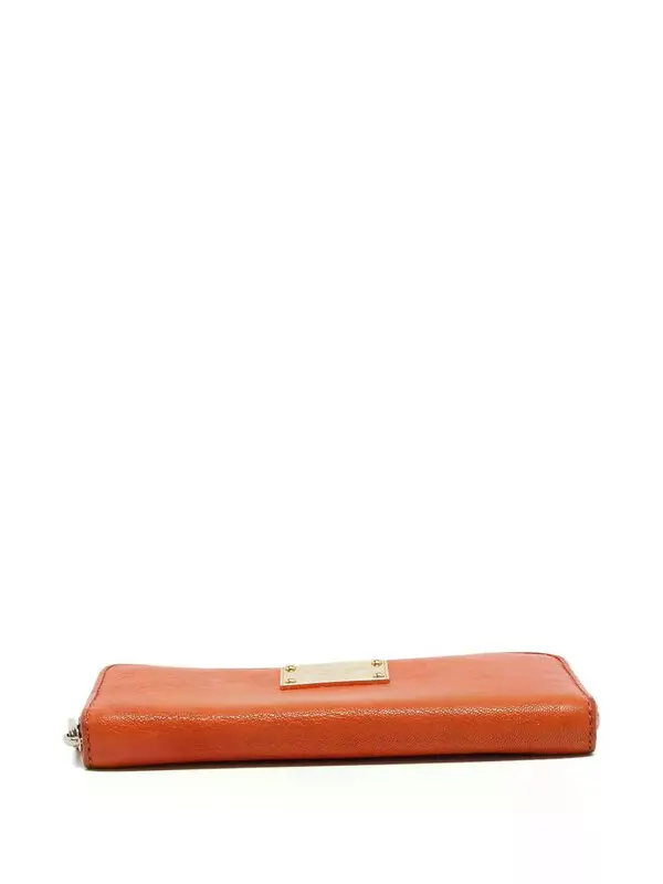 Michael Kors Leather Zip Wallet - Orange