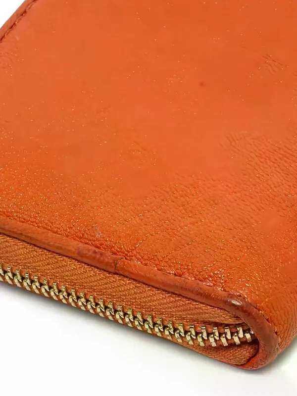 Michael Kors Leather Zip Wallet - Orange