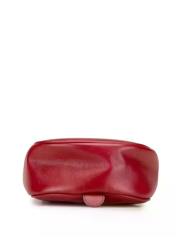 Gucci Leather Interlocking G Oval Clutch Bag