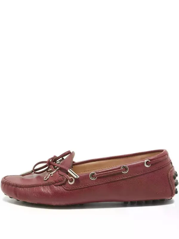 TOD'S Leather Loafers - Red