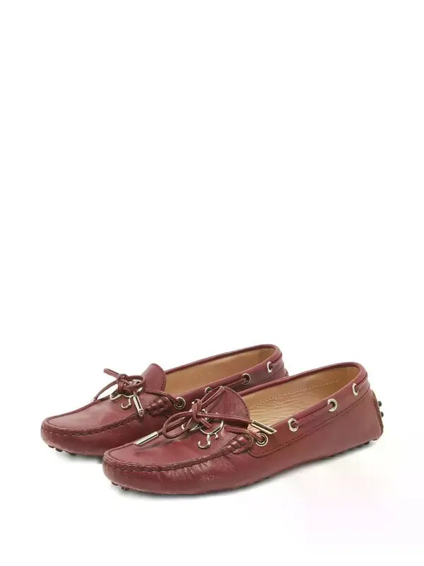 TOD'S Leather Loafers - Red