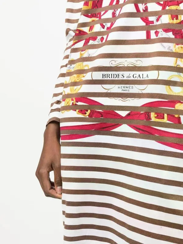 Hermès Brides De Gala Striped Dress