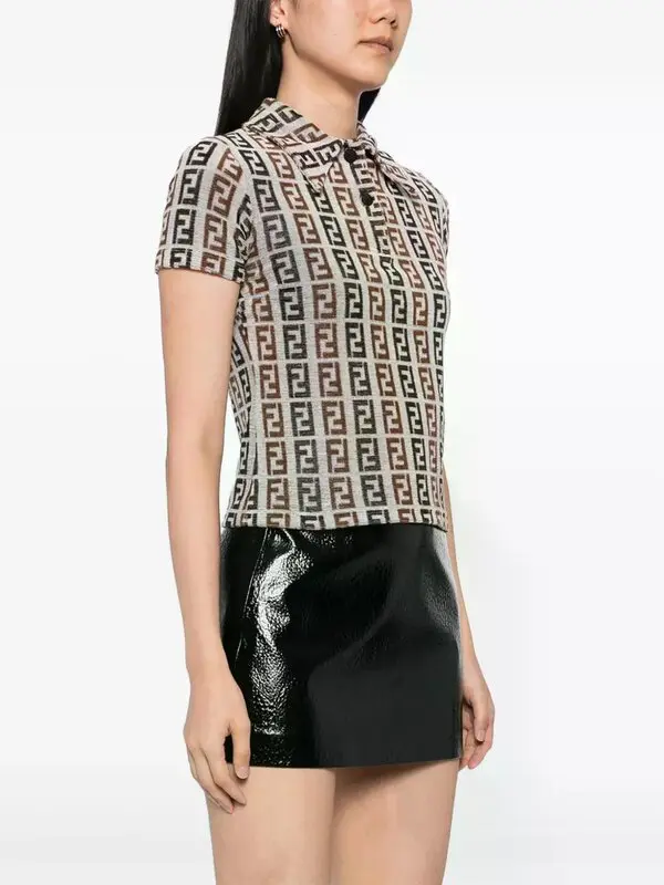 Fendi 1990-2000s Zucca Short Sleeve Top
