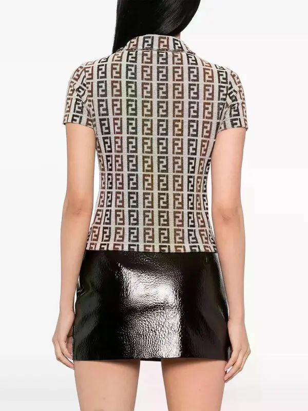 Fendi 1990-2000s Zucca Short Sleeve Top