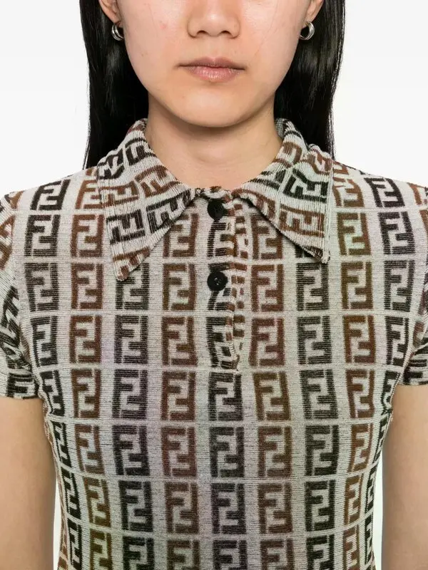Fendi 1990-2000s Zucca Short Sleeve Top