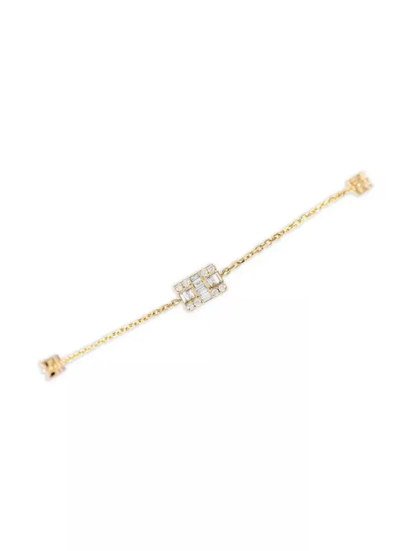 LB EXCLUSIVE 14k Yellow Diamond Station Bracelet - Gold