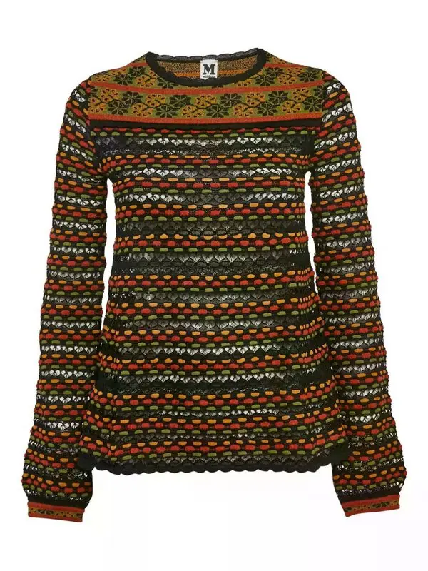 Missoni Intarsia-pattern Knit Top - Black