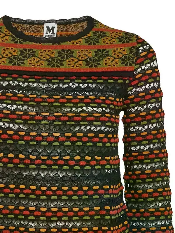 Missoni Intarsia-pattern Knit Top - Black