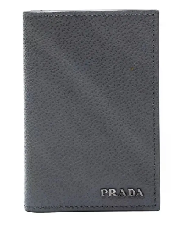 Prada 2020-2025 Saffiano Leather Cardholder - Grey