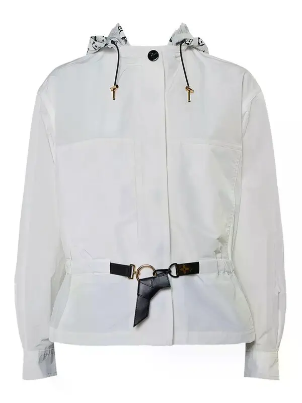 LOUIS VUITTON Monogram Belt Jacket - White