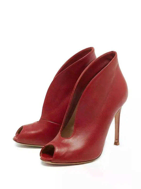 GIANVITO ROSSI 100mm Peep-toe Ankle Boots