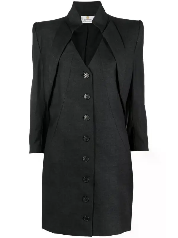 Givenchy 1990s Layered Single-breasted Coat
