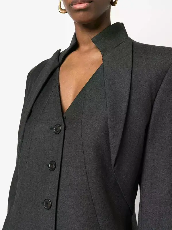 Givenchy 1990s Layered Single-breasted Coat