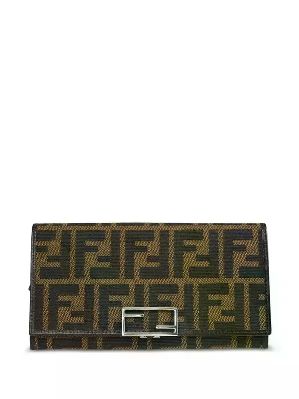 Fendi 1990-2000 Zucchino Wallet - Brown