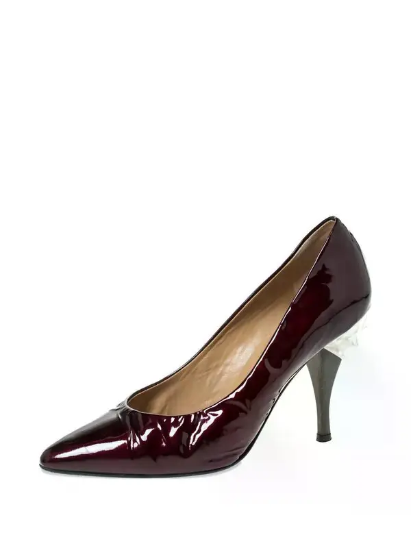 Casadei Pointed-toe Crystal-heel Pumps