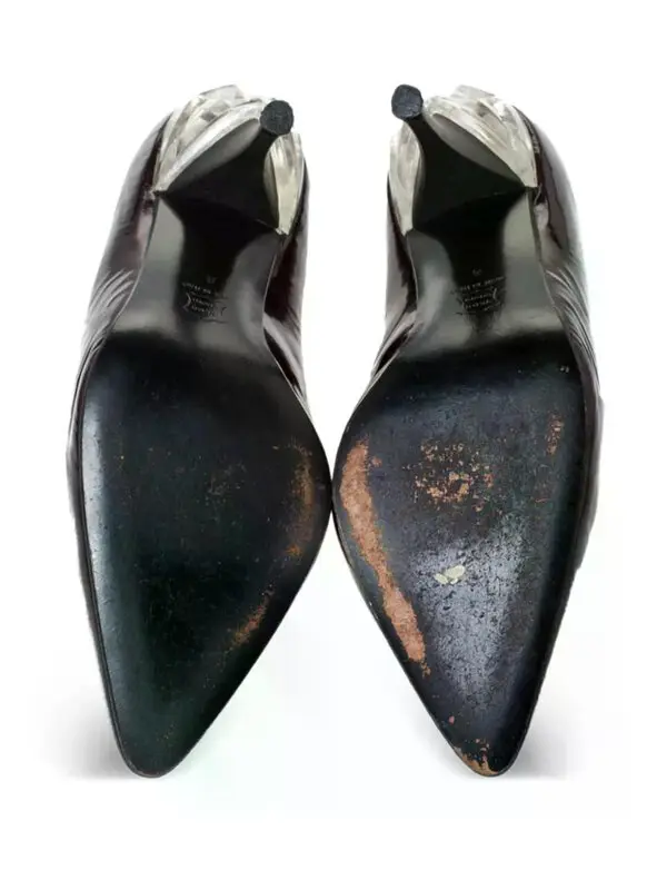 Casadei Pointed-toe Crystal-heel Pumps