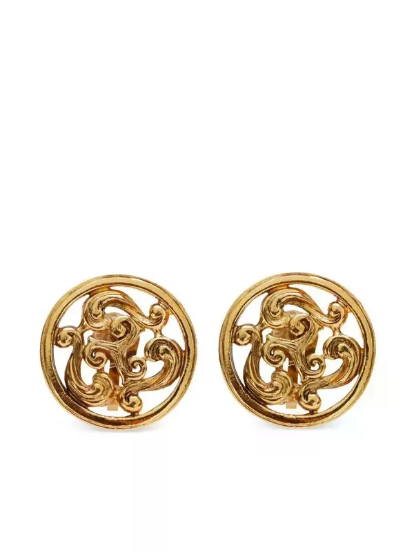 Saint Laurent Stud Clip-on Earrings - Gold
