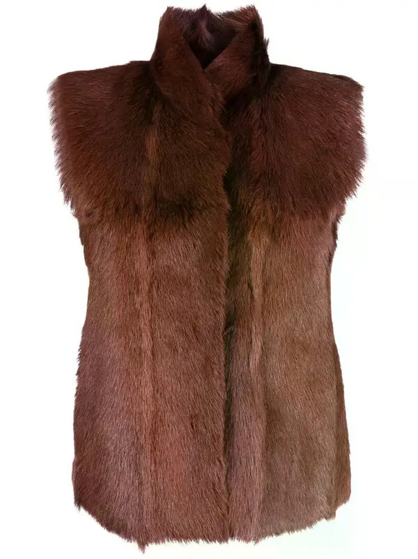 Hermès Sleeveless Fur Jacket