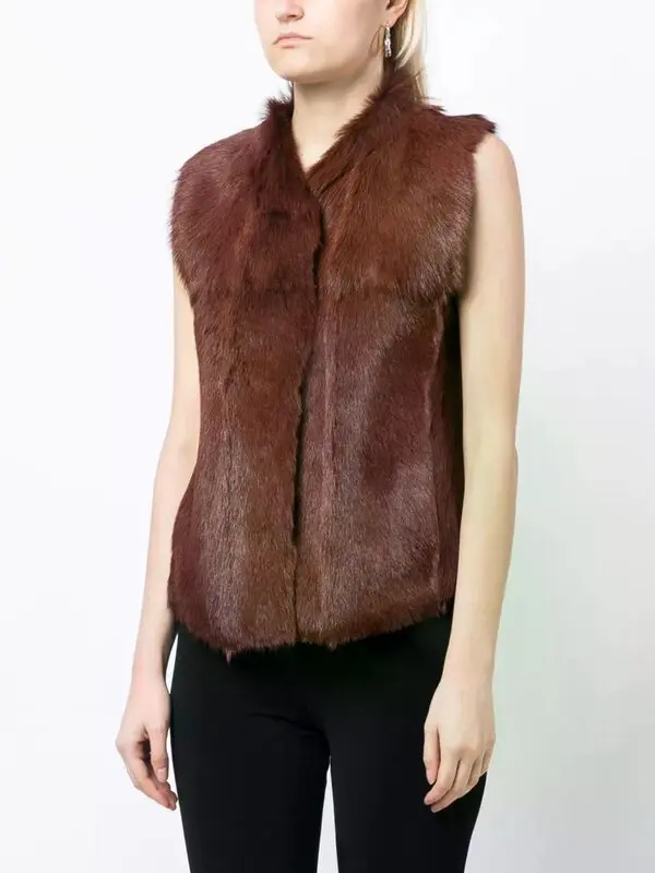 Hermès Sleeveless Fur Jacket
