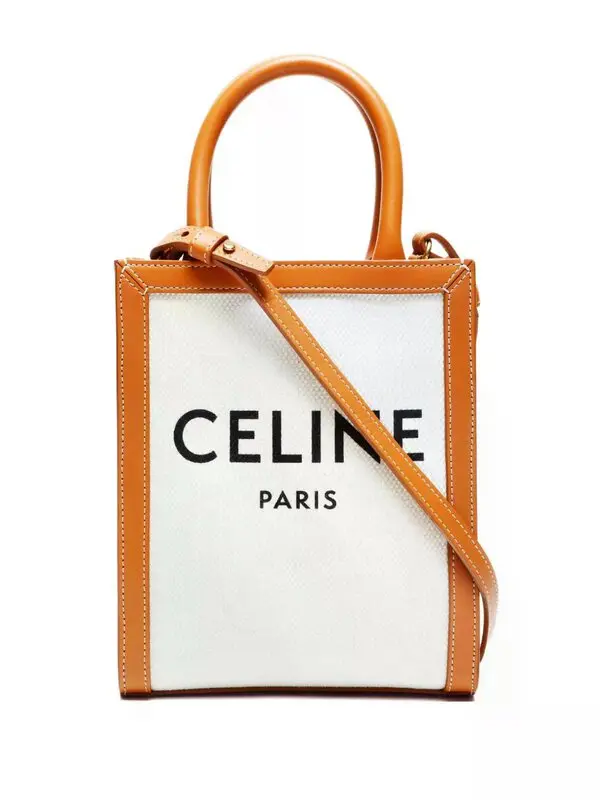 Celine 2010s Mini Vertical Cabas Handbag - White