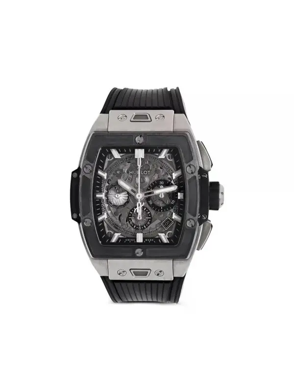HUBLOT Big Bang 44mm Titanium Skeleton Chronograph Watch - Silver