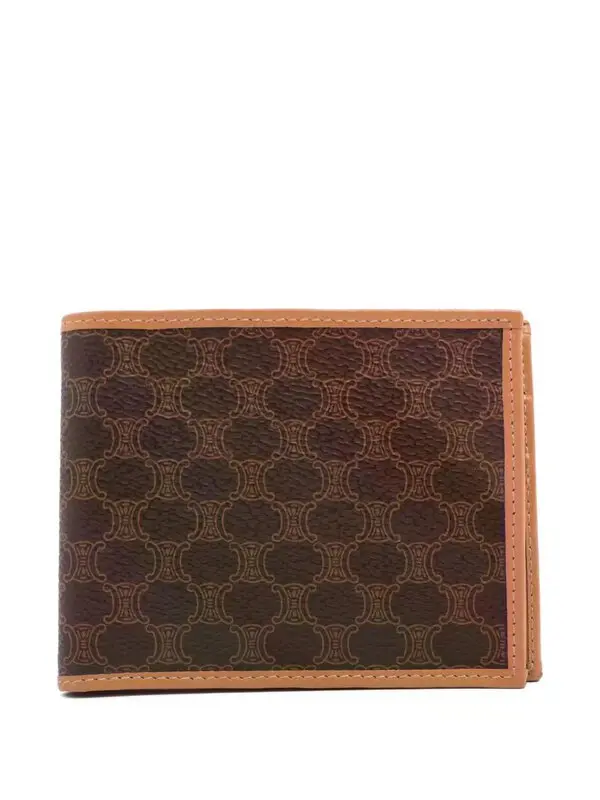 Celine Triomphe-print Wallet - Brown