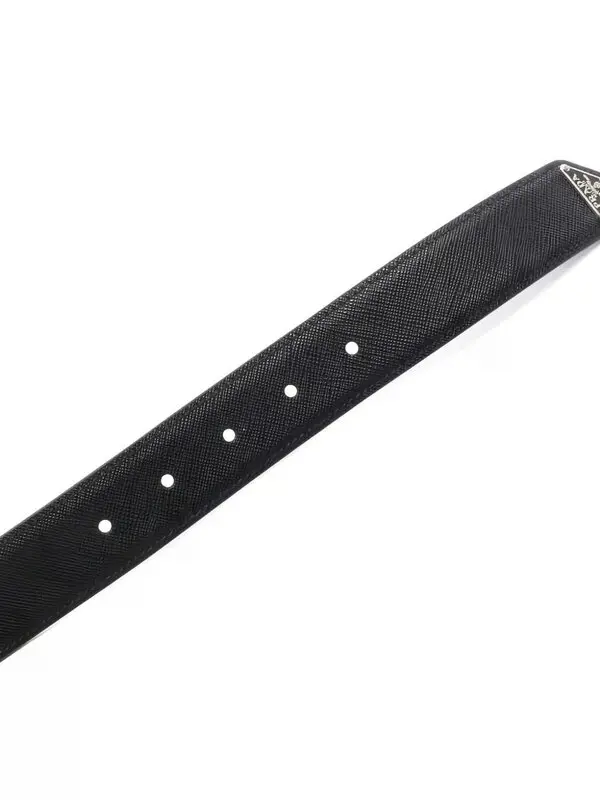 Prada 2020s Triangle-logo Belt - Black