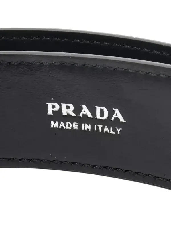 Prada 2020s Triangle-logo Belt - Black