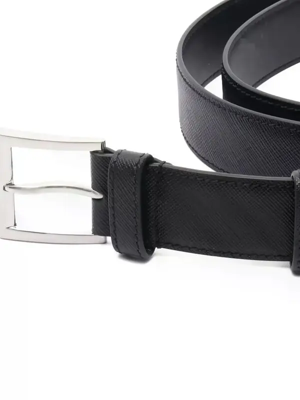 Prada 2020s Triangle-logo Belt - Black