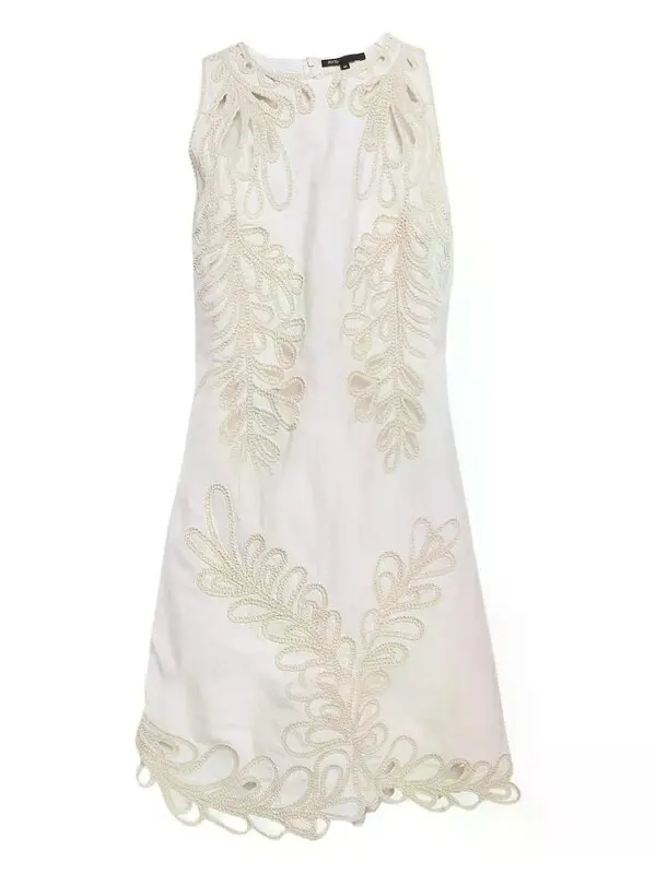 Maje Floral-embroidered Dress