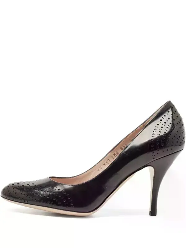 FERRAGAMO 90mm Perforated Patent-leather Pumps