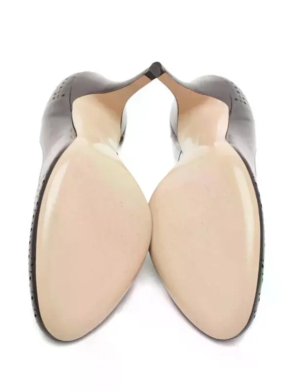 FERRAGAMO 90mm Perforated Patent-leather Pumps