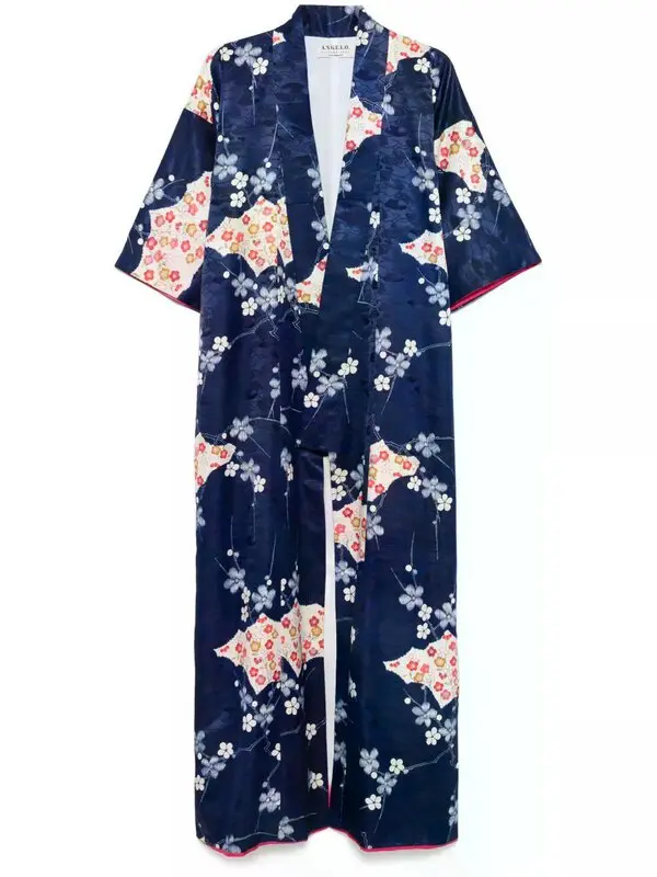 A.N.G.E.L.O. VINTAGE CULT 1970s Floral-print Kimono - Blue