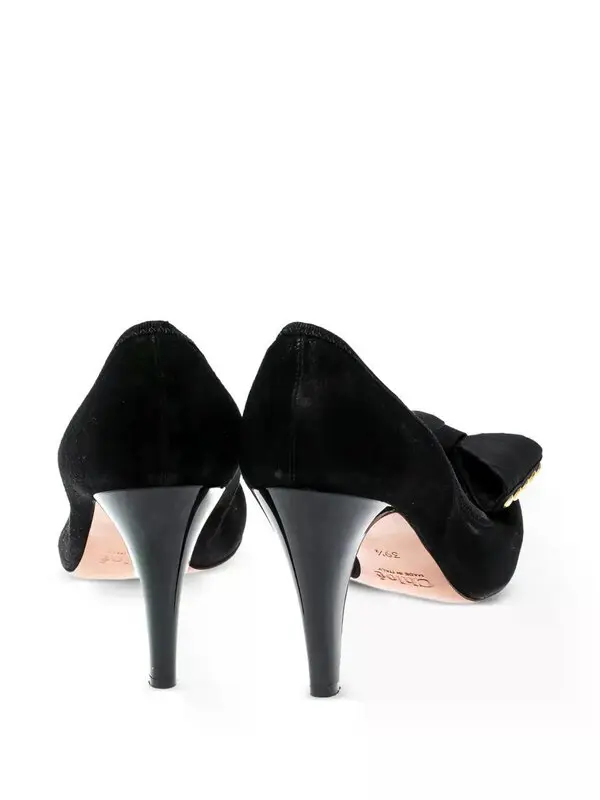 Chloé 85mm Bow-embellished Suede Pumps