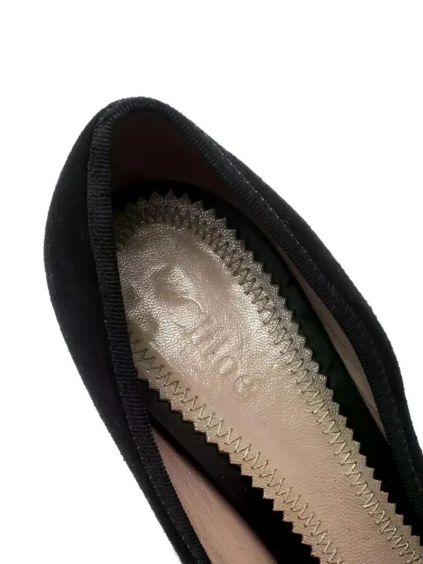 Chloé 85mm Bow-embellished Suede Pumps