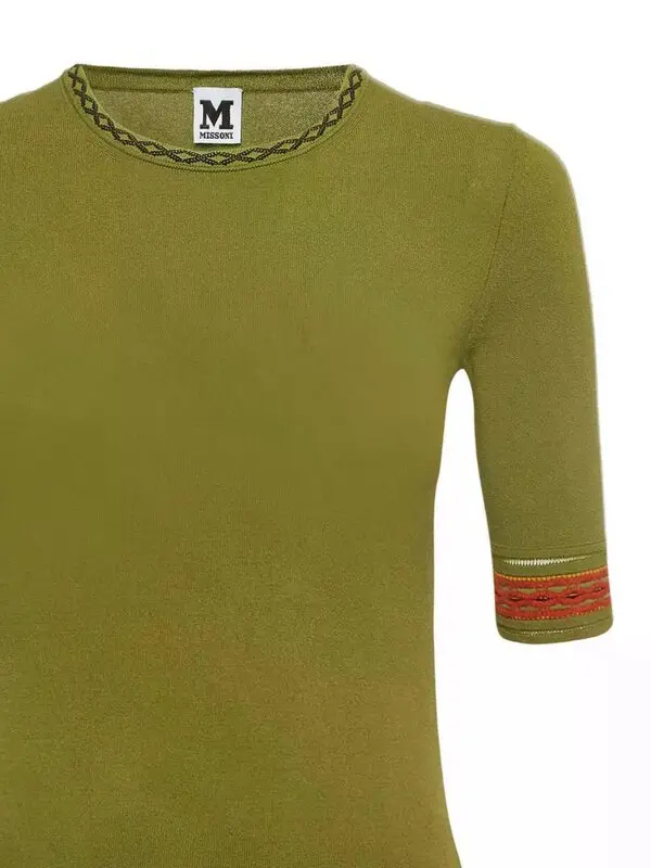 Missoni Cuff-embroidered Knit Top - Green