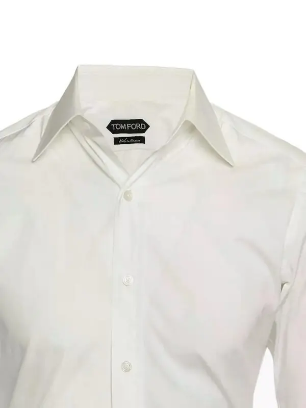 TOM FORD Long-sleeved Cotton Shirt - White